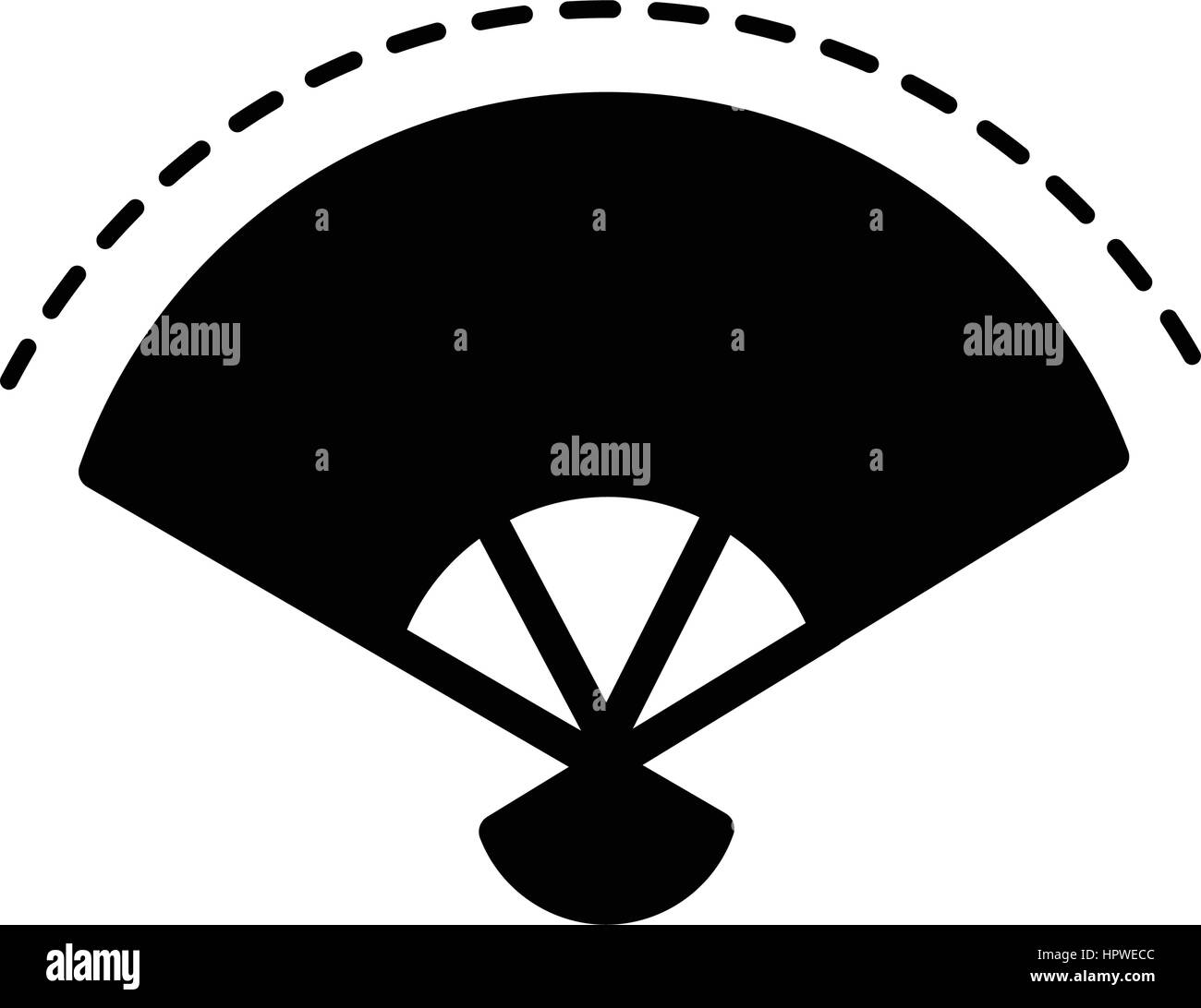 Chinese fans icon black color Stock Vector Image & Art - Alamy