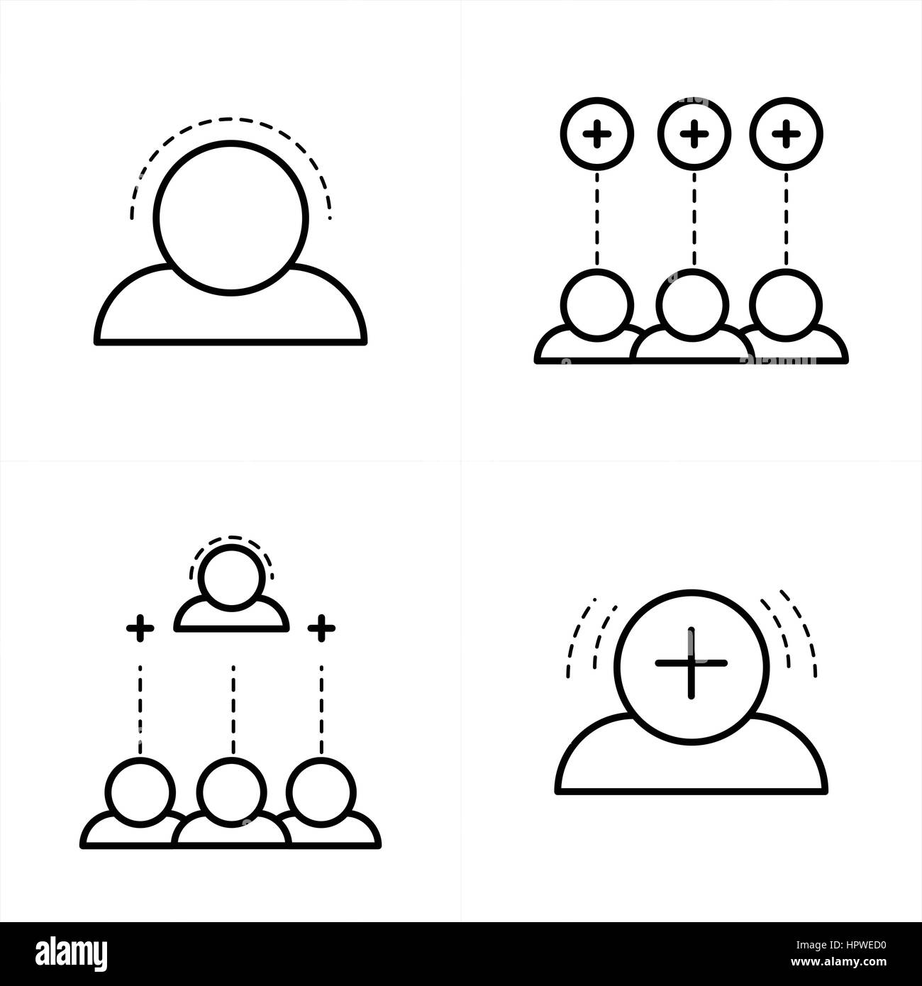 positive thinking team icon set line style Stock Vector Image & Art - Alamy