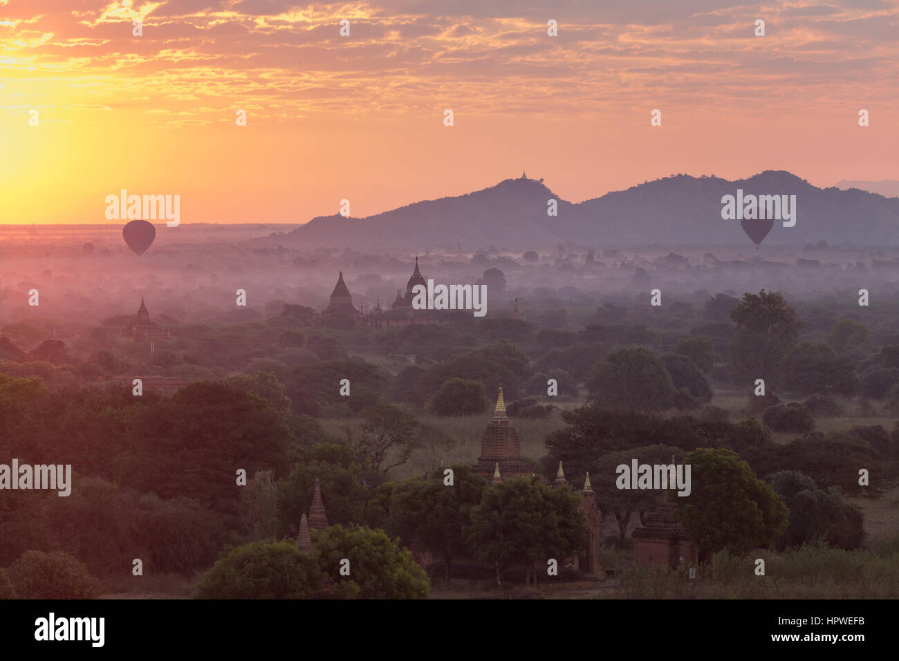 Bagan at sunrise hi-res stock photography and images - Alamy