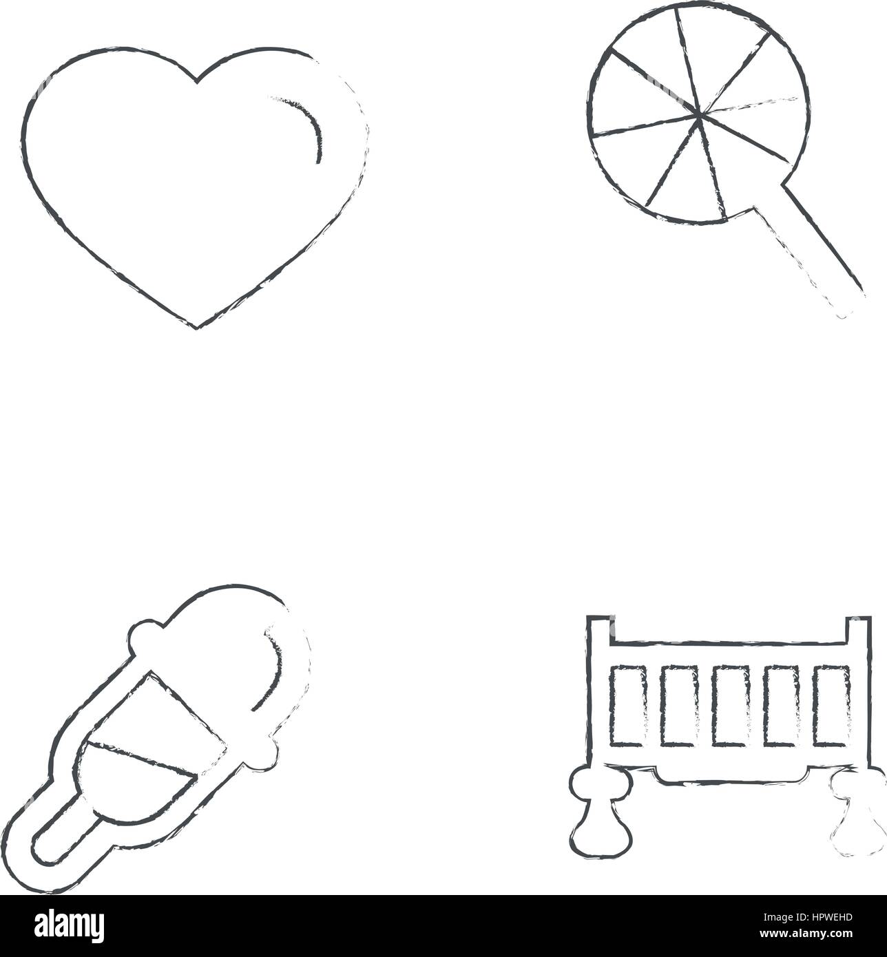 Drawing Time Clock Icons Set Draw Stock Vector Image & Art - Alamy