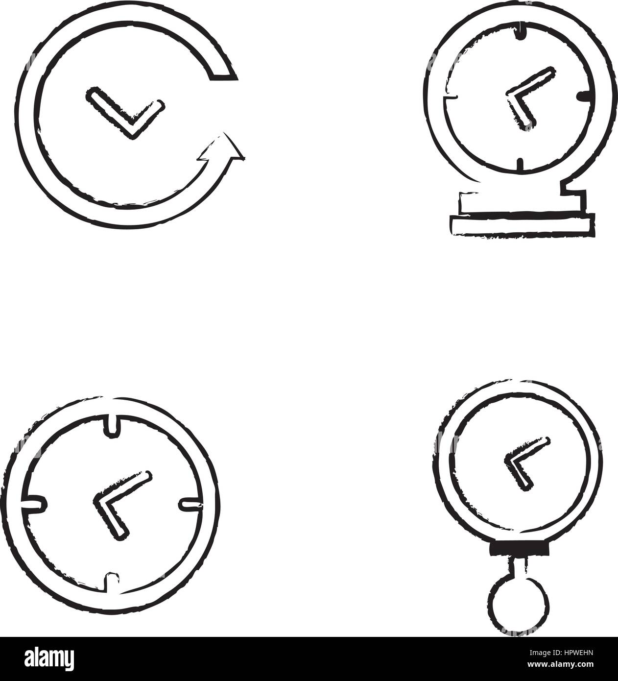 Clock draw Cut Out Stock Images & Pictures - Alamy