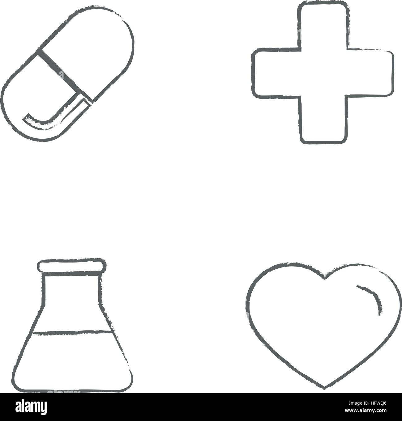 Draw set Medical Icons Set, Vector Design Stock Vector Image & Art - Alamy