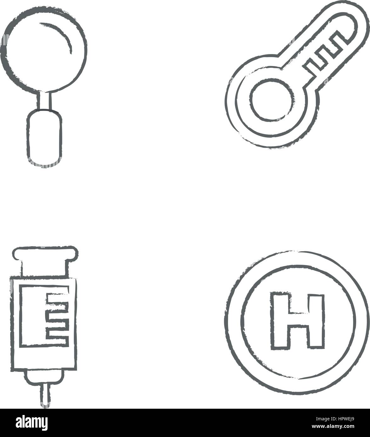 Draw set Medical Icons Set Stock Vector Image & Art - Alamy