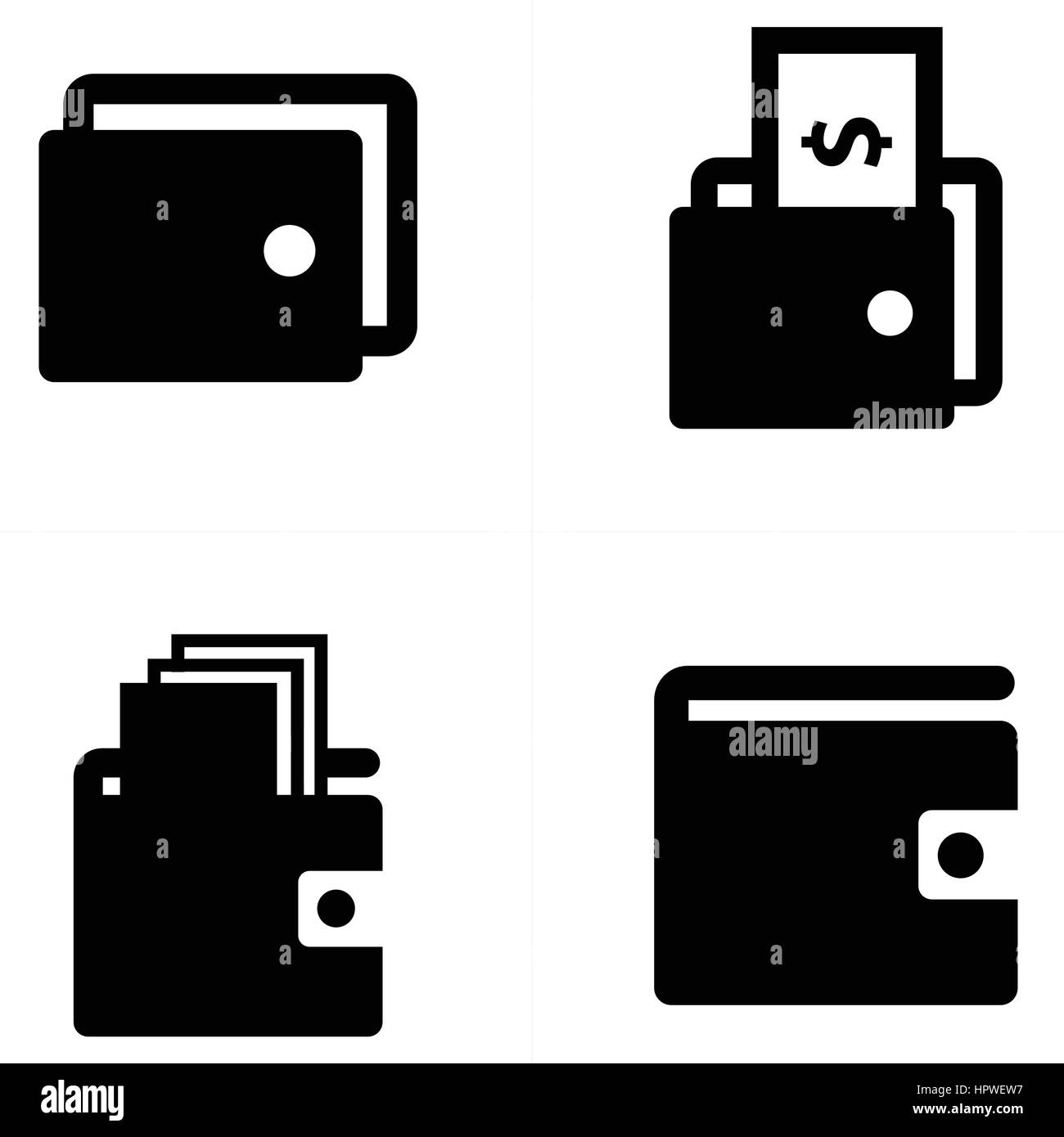 Wallet icons Stock Vector Images - Alamy