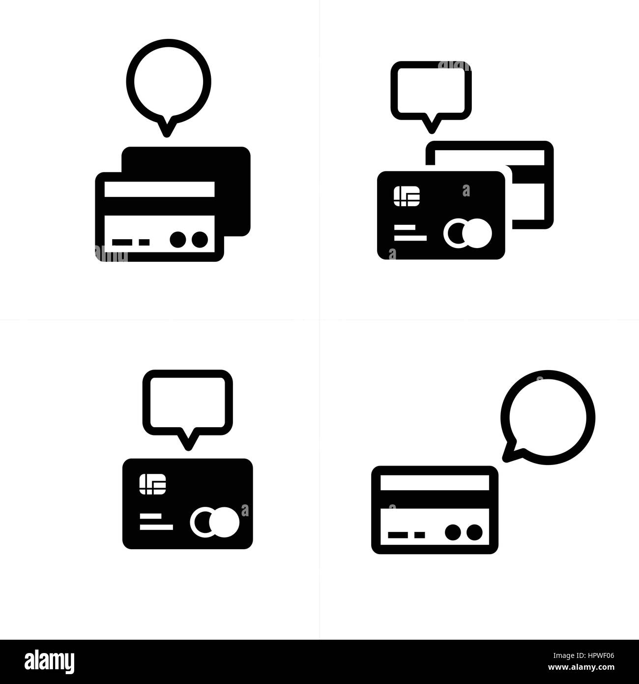 Credit card speech bubble Stock Vector Images - Alamy