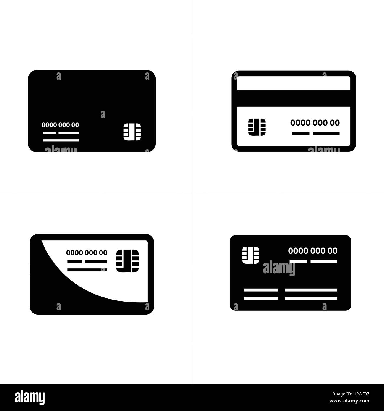 Black credit cards set Stock Vector Image & Art - Alamy