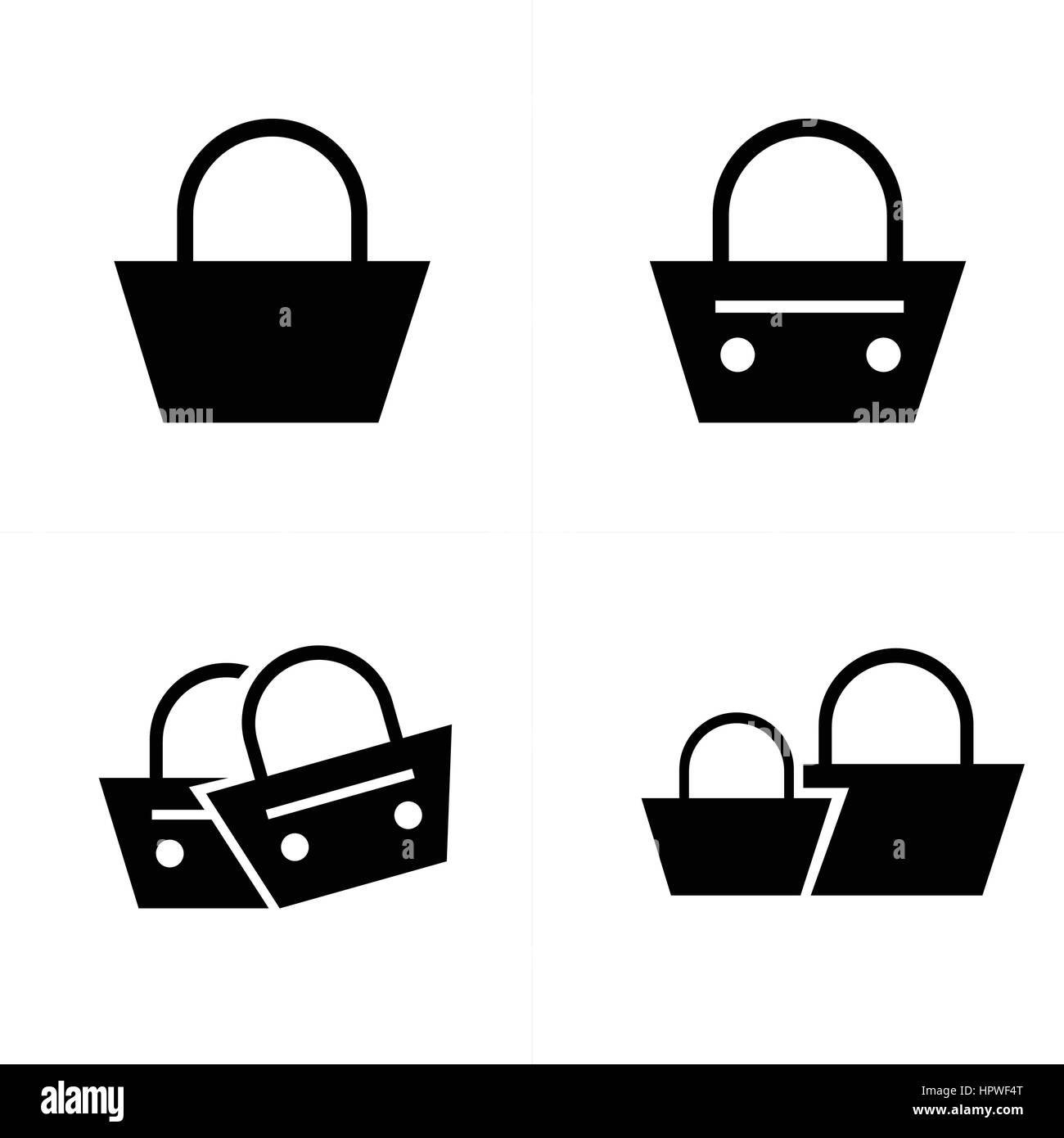Shopping bags vector vectors Black and White Stock Photos & Images - Alamy
