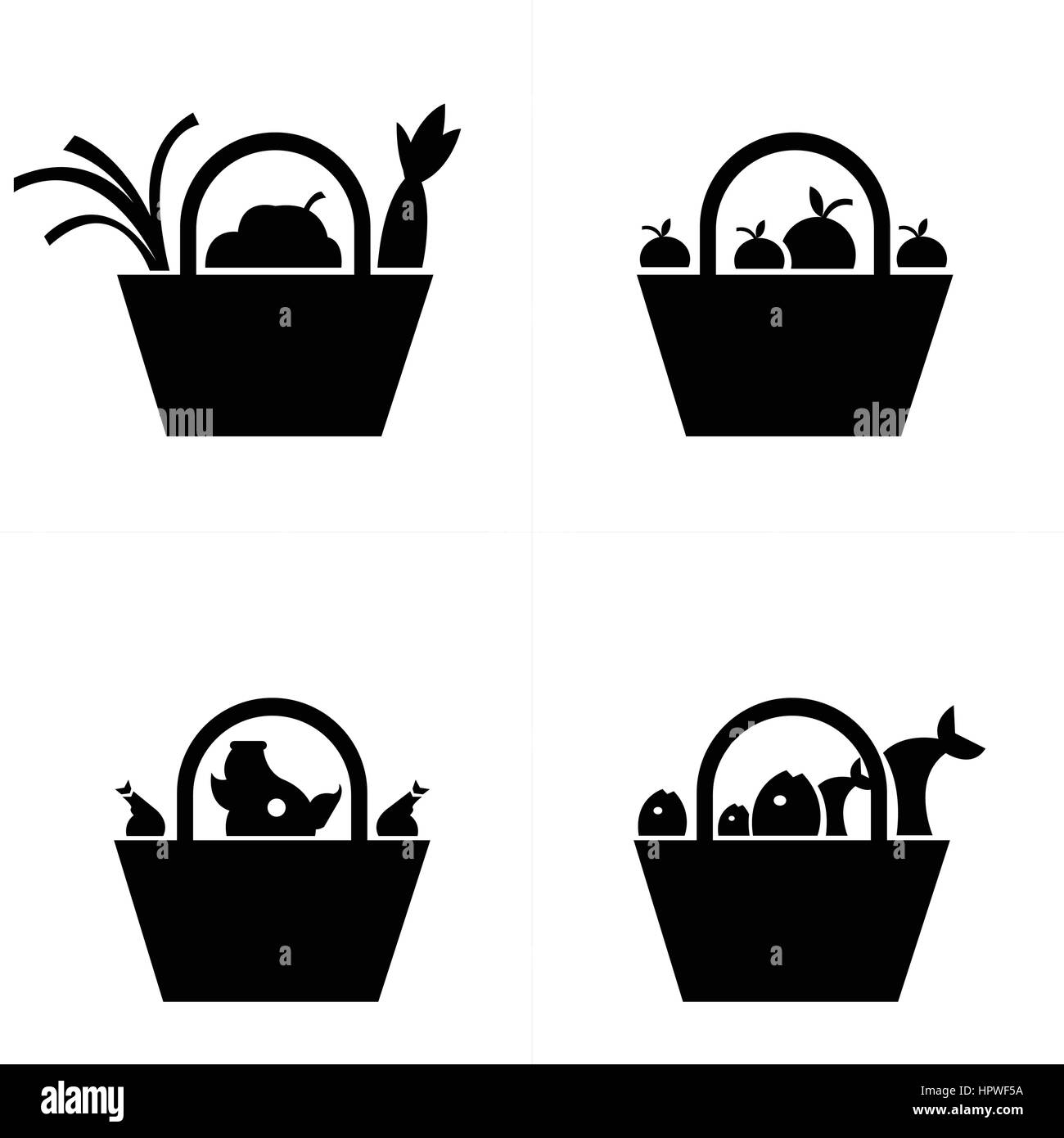 Group of foods Black and White Stock Photos & Images - Alamy