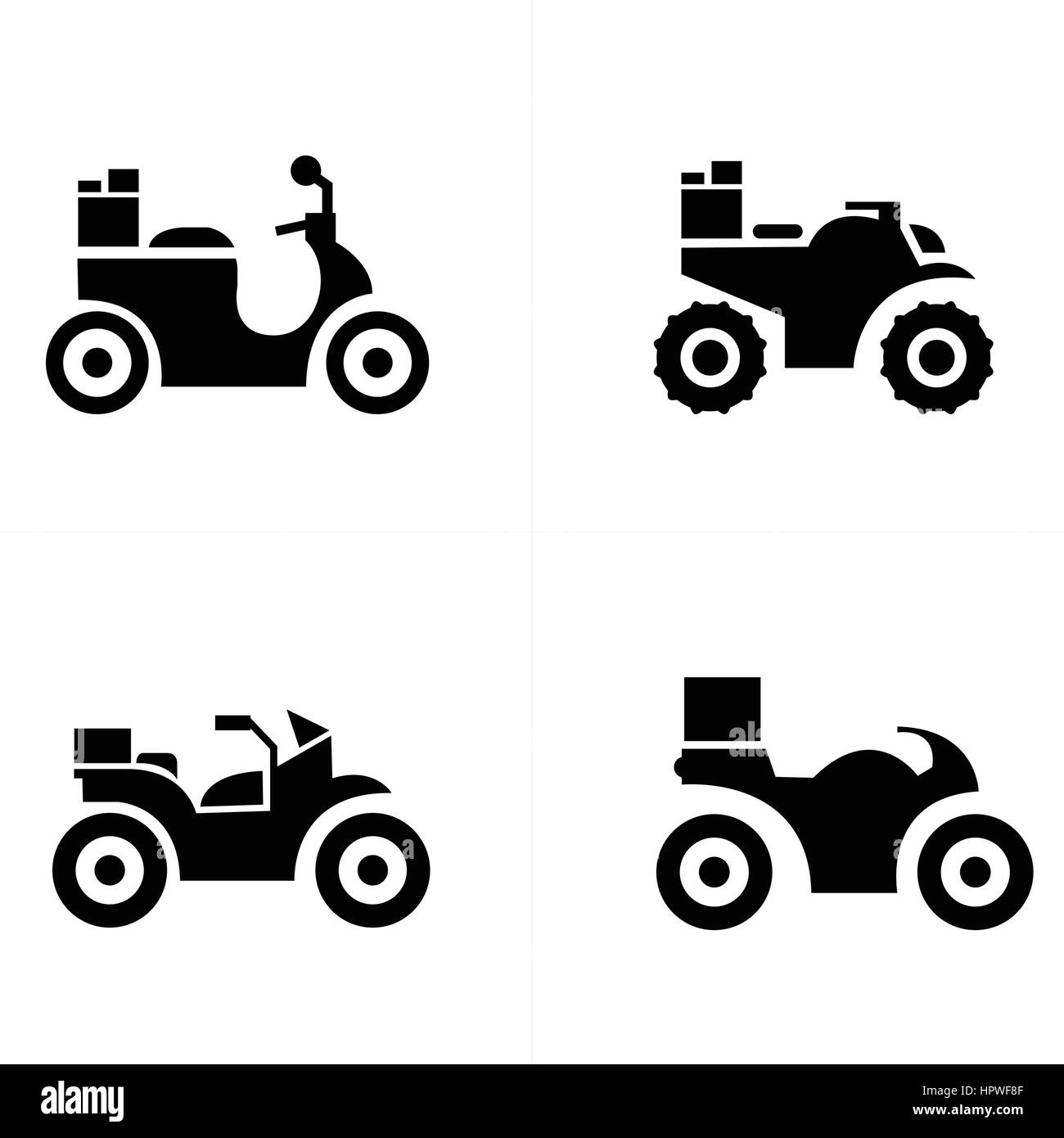motorcycle and Transport Icons Stock Vector Image & Art - Alamy
