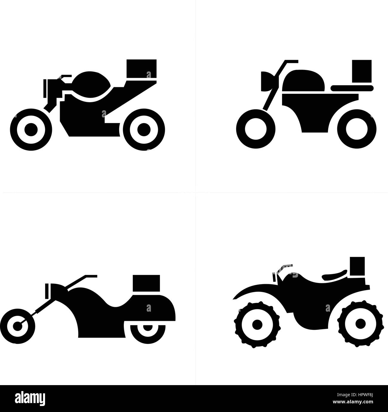 Transport motorcycle Icons Icons Stock Vector Image & Art - Alamy