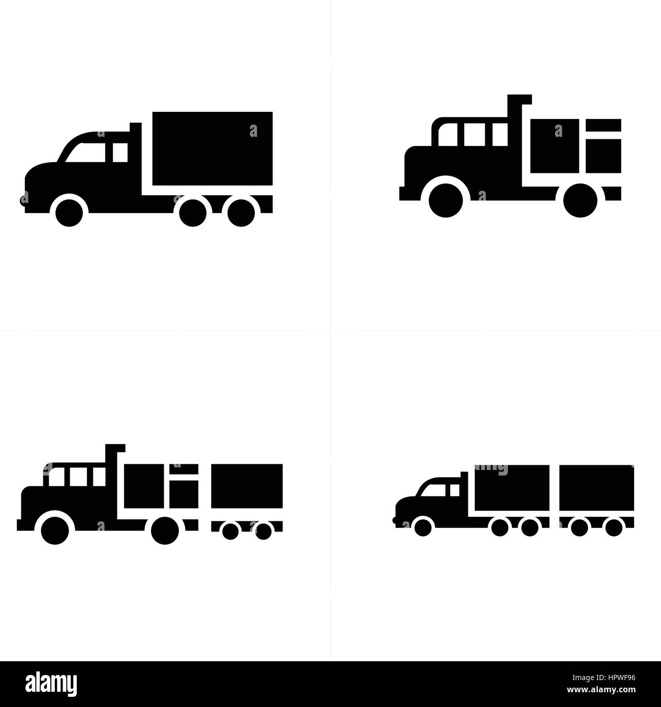 Moving transport icons set Cut Out Stock Images & Pictures - Alamy