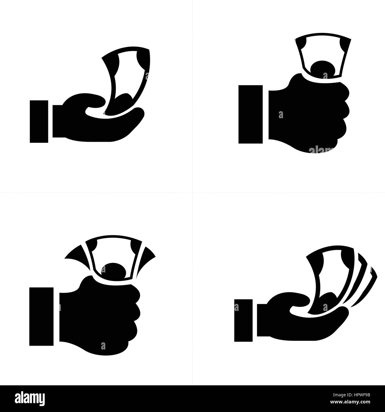Money in the hand icons Stock Vector Image & Art - Alamy