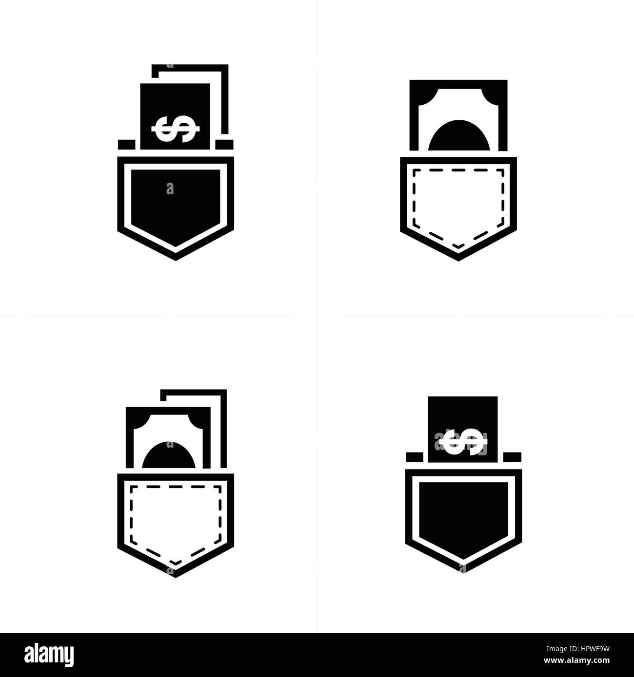 Money in pocket dollar Stock Vector Images - Alamy