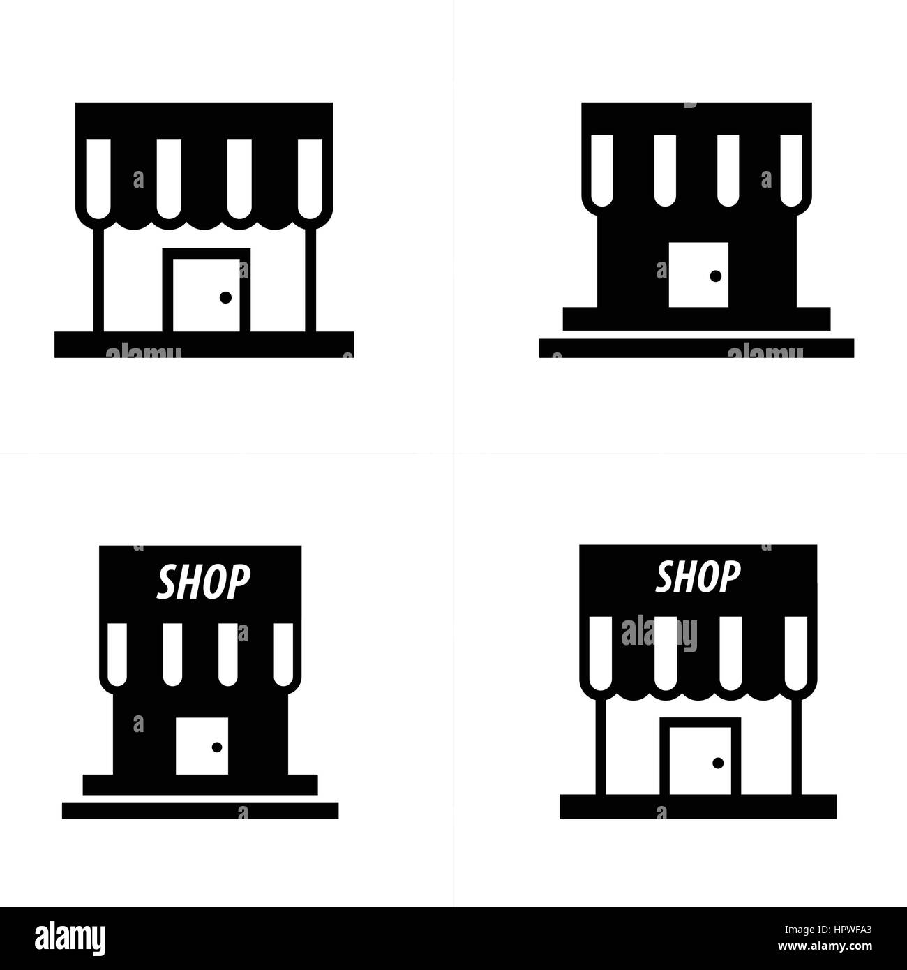 Storefront icons Cut Out Stock Images & Pictures - Alamy