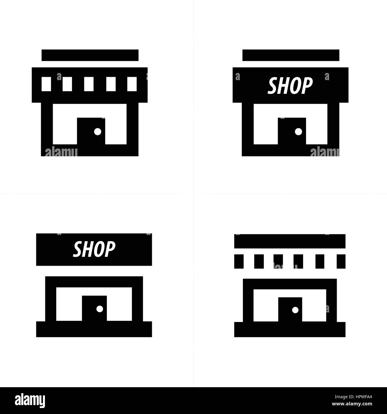 Storefront vector vectors Black and White Stock Photos & Images - Alamy