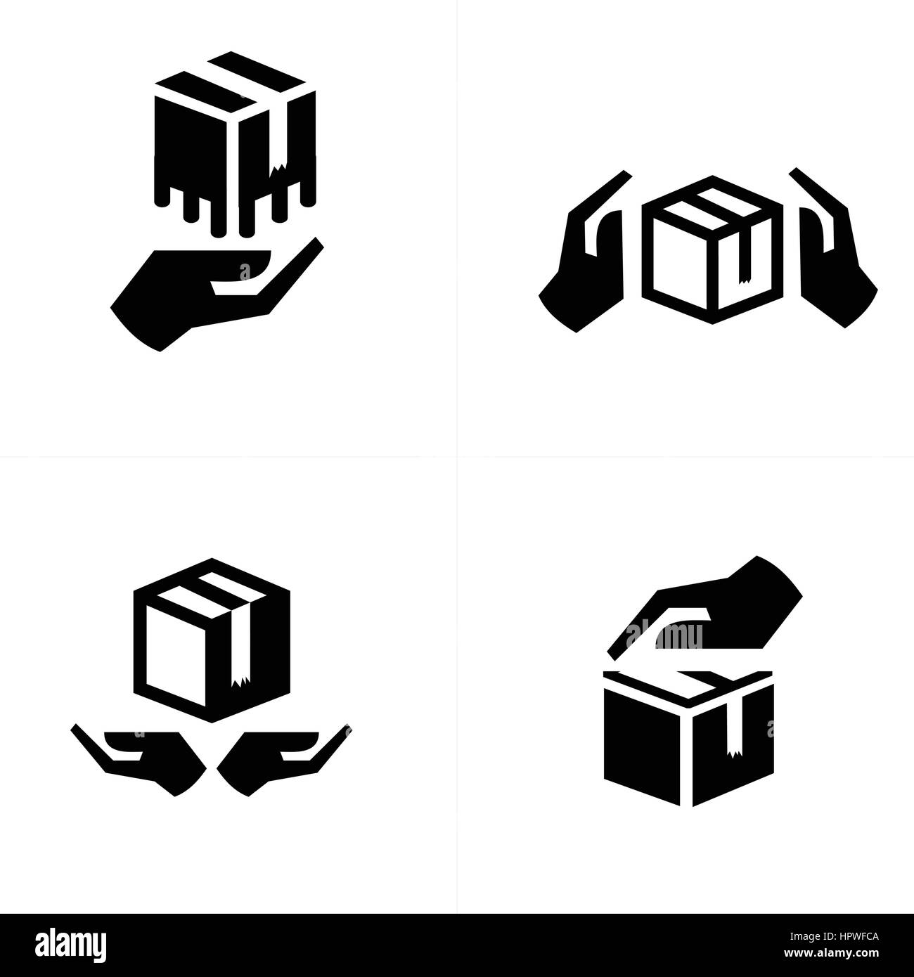 Hand holding packet Stock Vector Images - Alamy