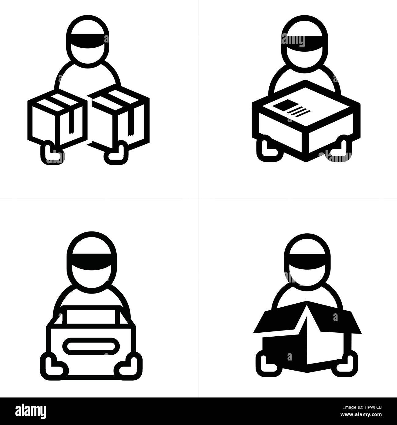 man courier icon Stock Vector Image & Art - Alamy