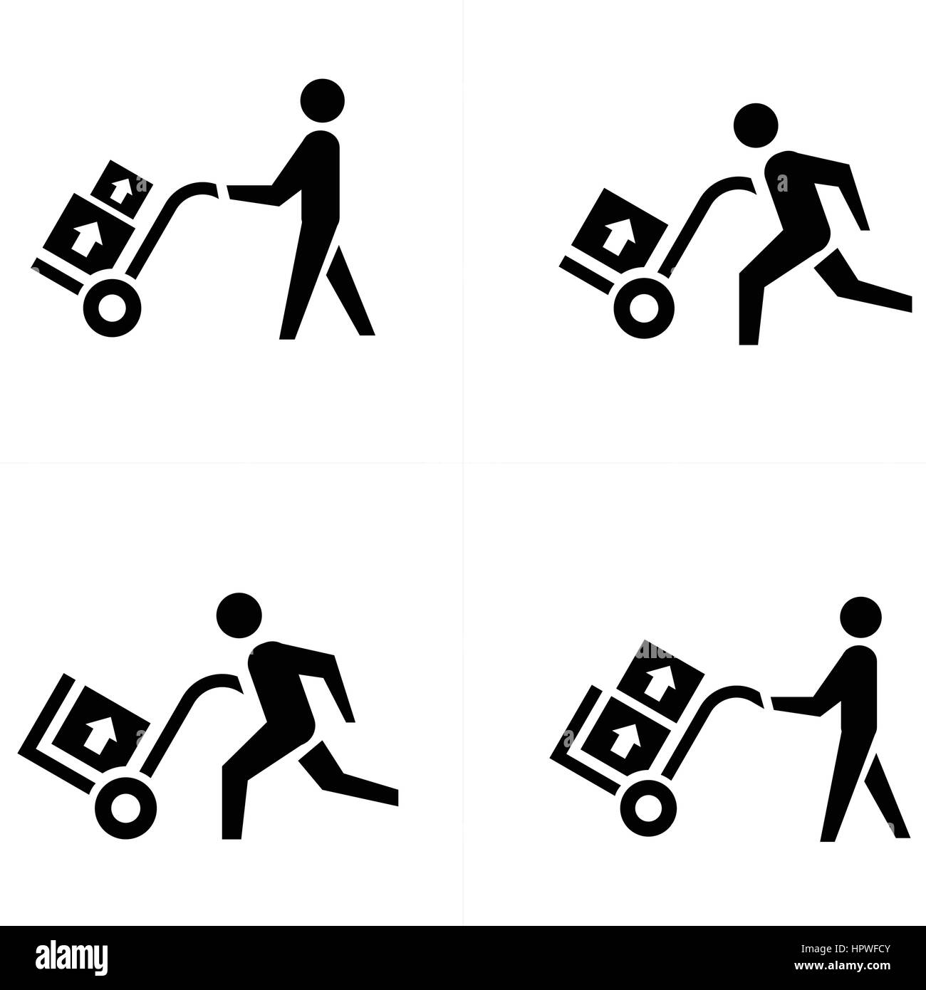 man courier icon vector Stock Vector Image & Art - Alamy