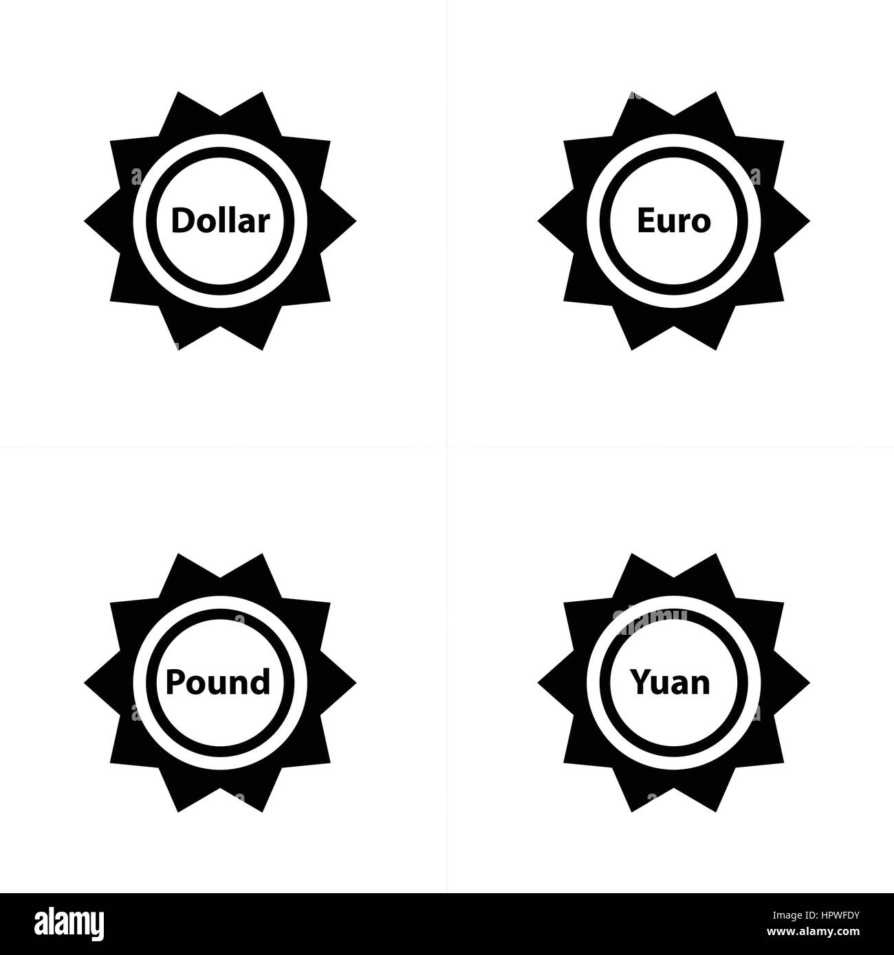 Currency Label Set Stock Vector Image And Art Alamy