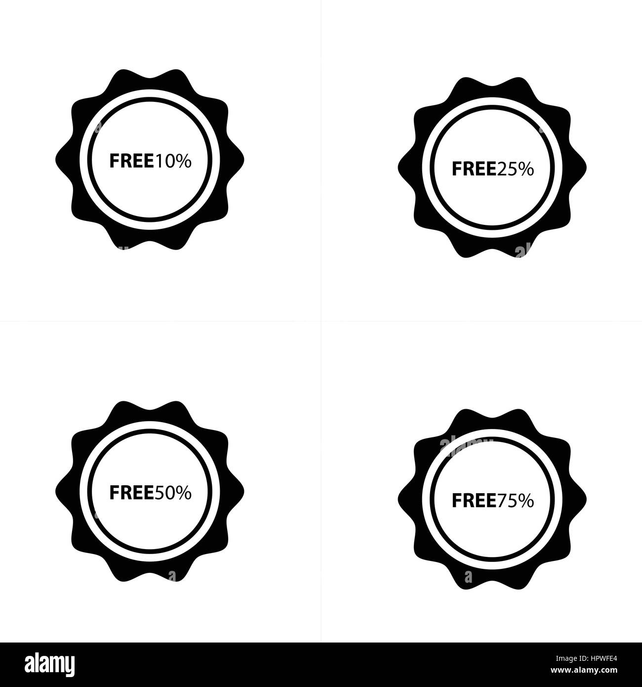 tag free label set Stock Vector Image & Art - Alamy