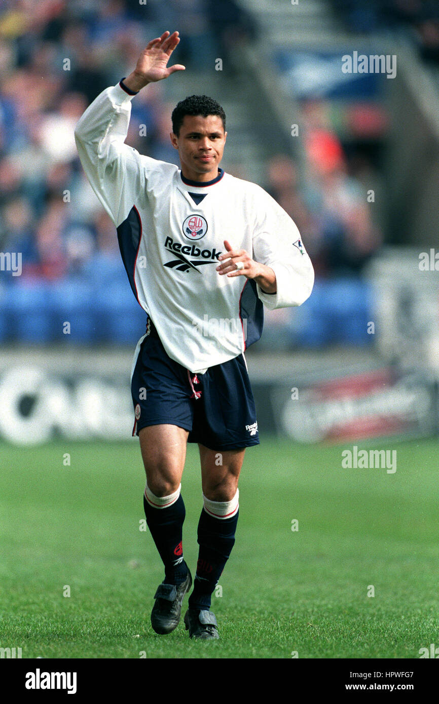 JOHN SALAKO BOLTON WANDERERS FC 31 March 1998 Stock Photo - Alamy