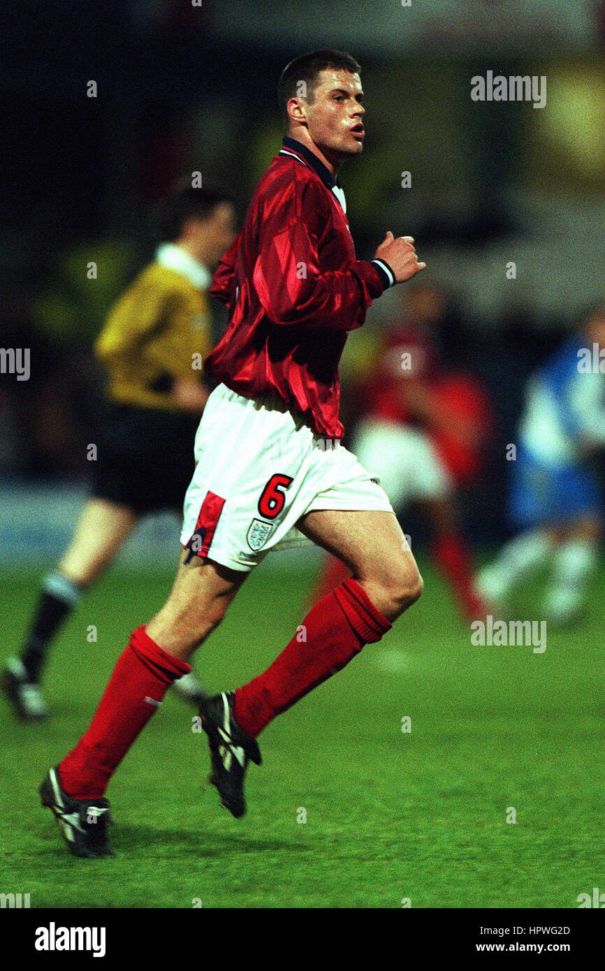 JAMIE CARRAGHER ENGLAND B & LIVERPOOL FC. 22 April 1998 Stock Photo - Alamy