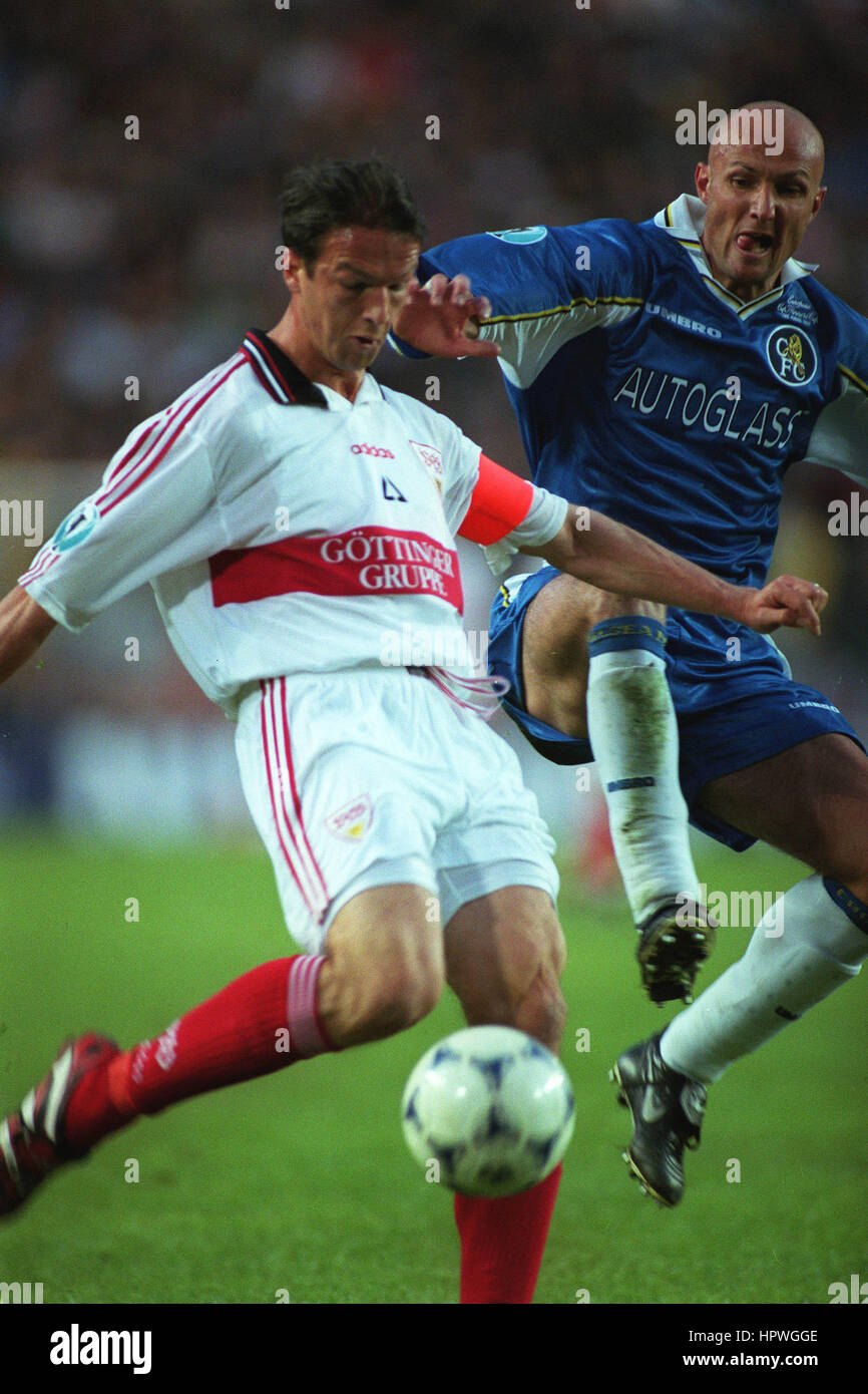 BOBIC & LEBOEUF CHELSEA V STUTTGART 18 May 1998 Stock Photo - Alamy
