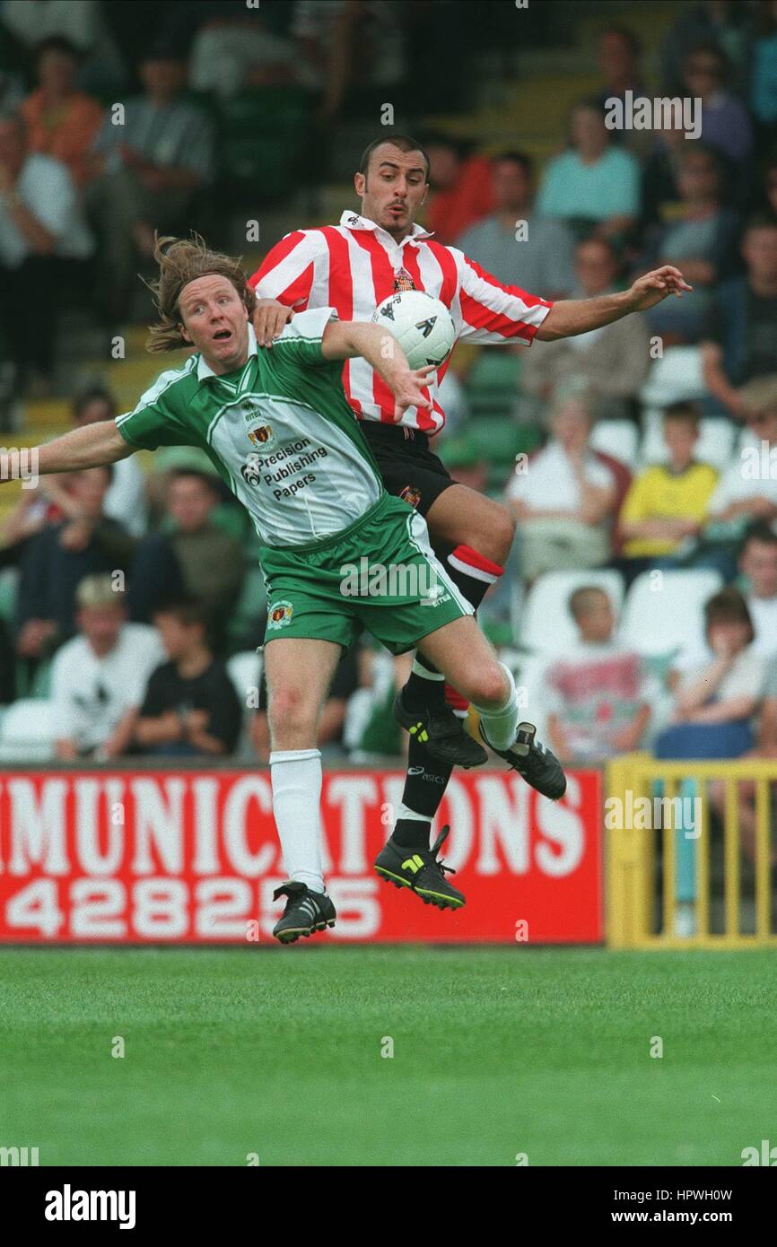 DANIELE DICHIO & AL HANNIGAN YEOVIL V SUNDERLAND 26 July 1998 Stock ...