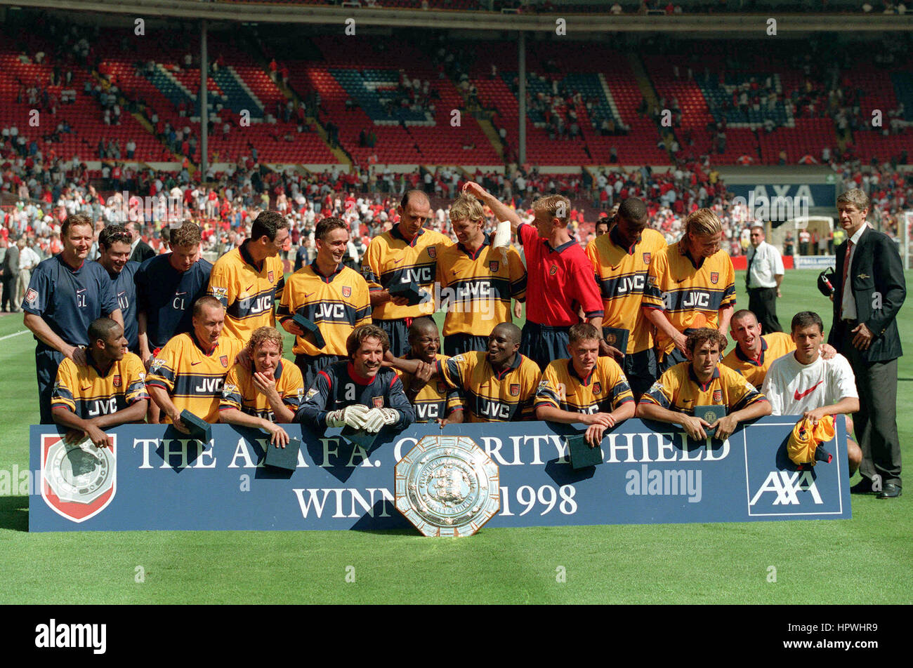 Arsenal players celebrating hi-res stock photography and images - Alamy