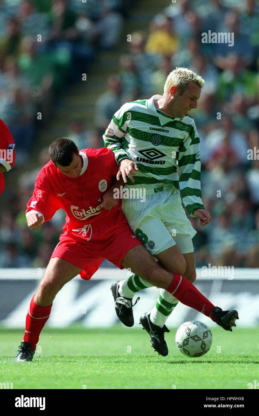 STEVE HARKNESS & CRAIG BURLEY CELTIC V LIVERPOOL 10 August 1998 Stock ...
