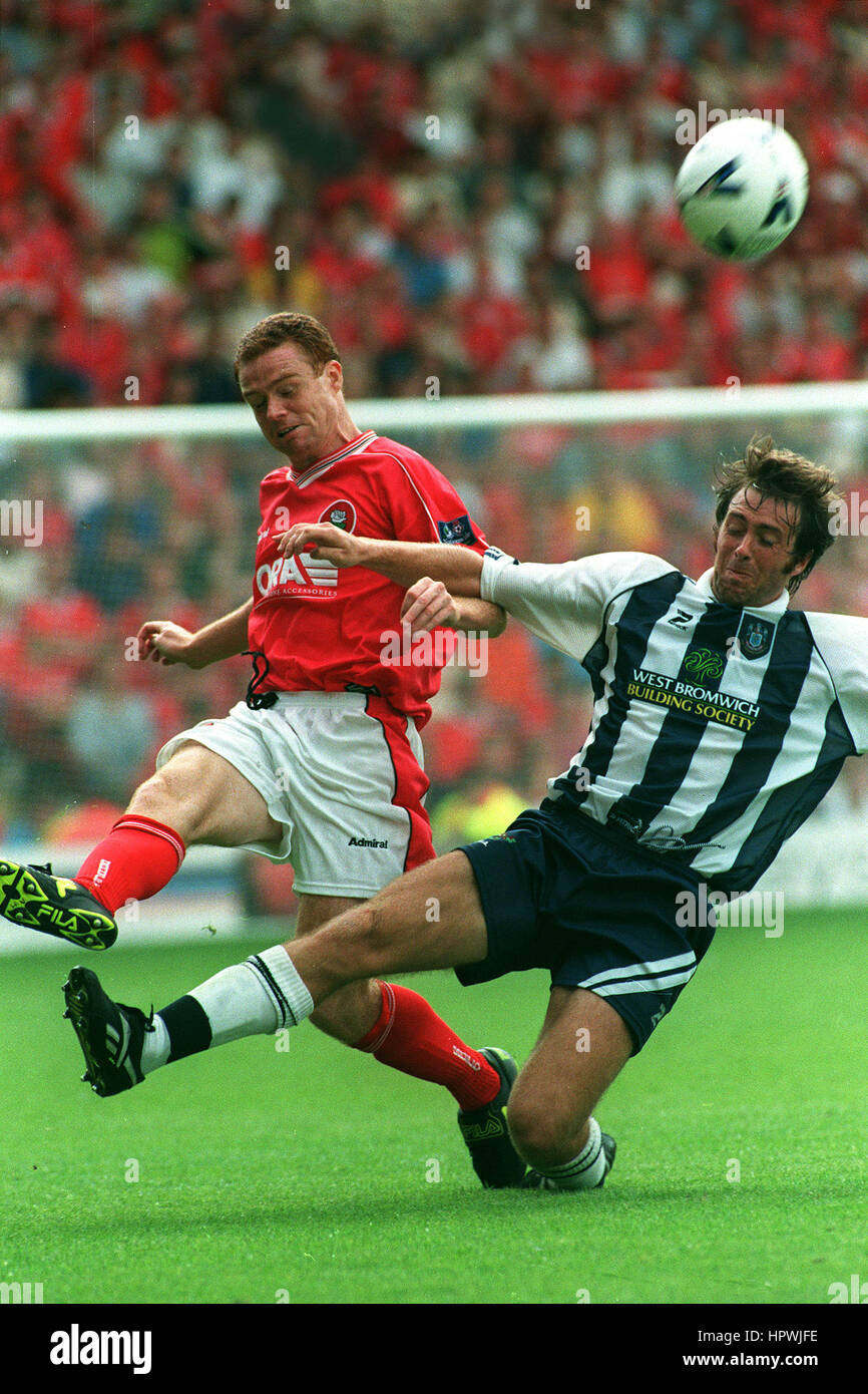 ADIE MOSES & MICKEY EVANS BARNSLEY V WBA 12 August 1998 Stock Photo - Alamy