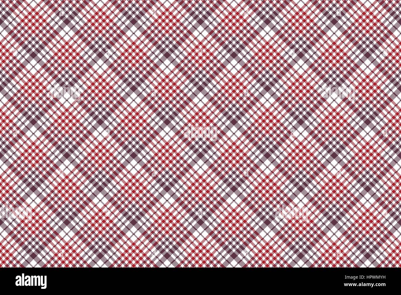 Pixel fabric texture check plaid tablecloth seamless pattern. Vector ...
