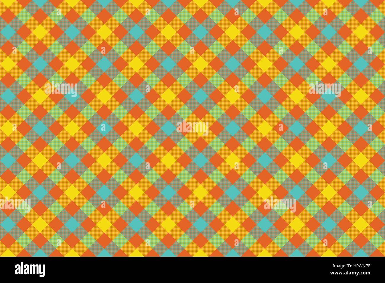 Color check diagonal fabric texture background seamless pattern. Vector ...