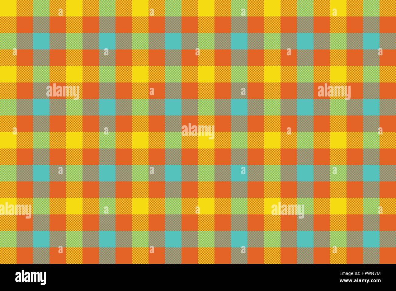 Colors check fabric texture background seamless pattern. Vector ...