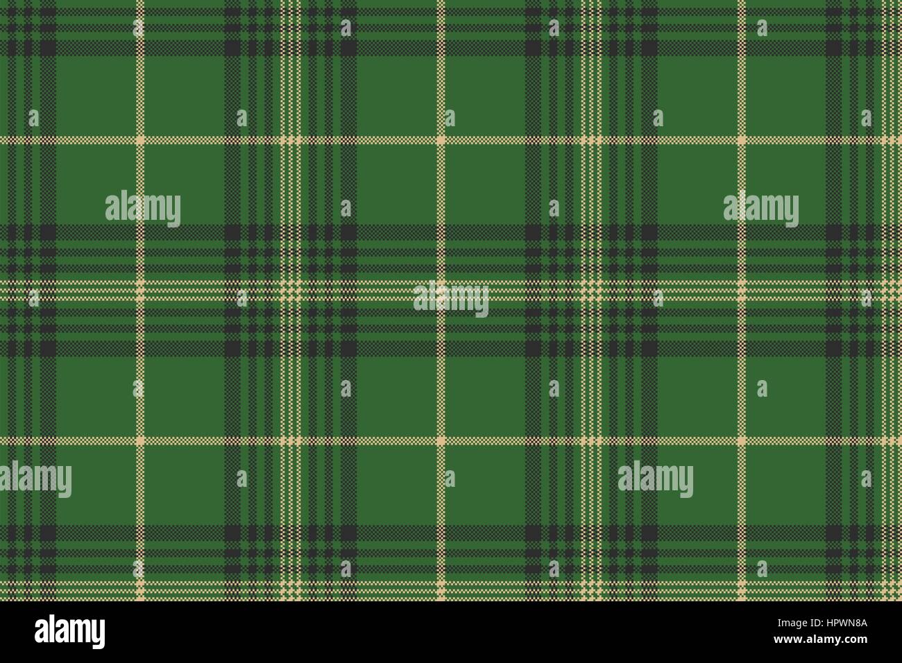 Green check plaid tartan seamless pattern. Vector illustration Stock ...
