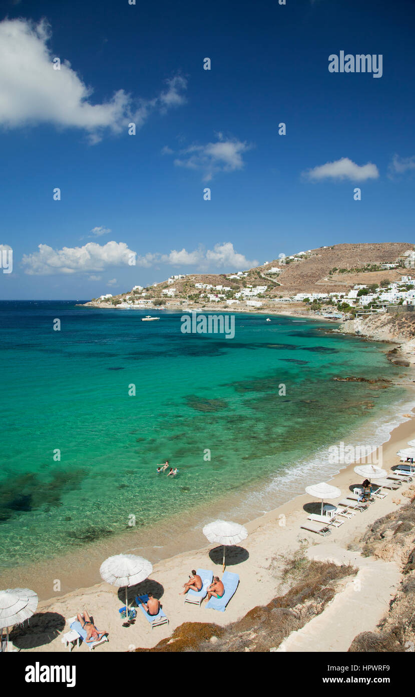 Beach near Agios Ioannis, Mykonos Stock Photo - Alamy