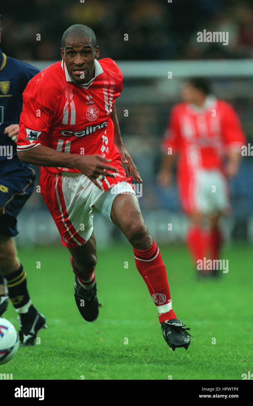 BRIAN DEANE MIDDLESBROUGH FC 24 October 1998 Stock Photo - Alamy
