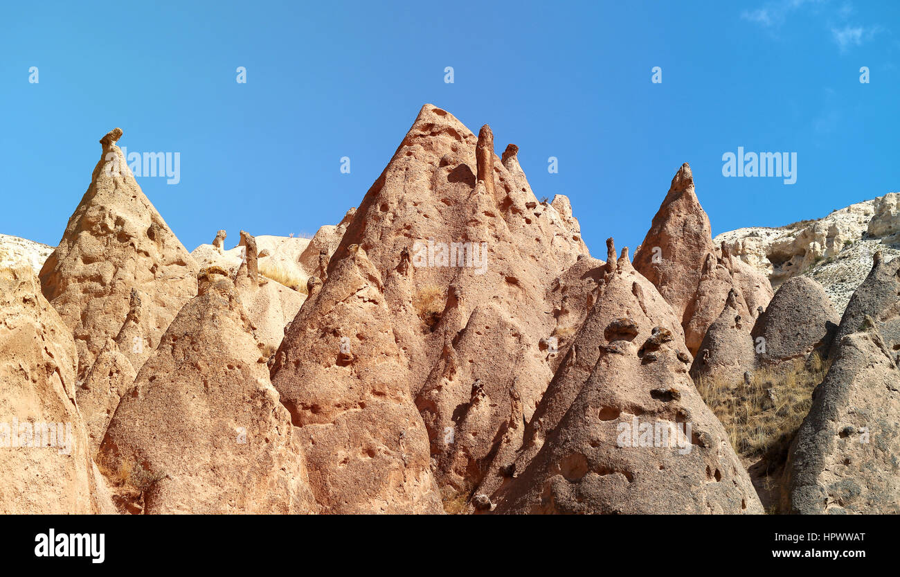 Beautiful mountains in Turkey in Cappadocia photographed in close-up ...