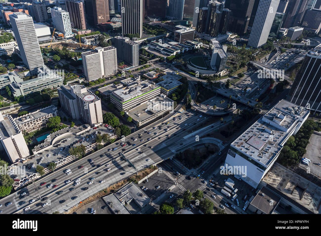 110 freeway downtown hi-res stock photography and images - Alamy