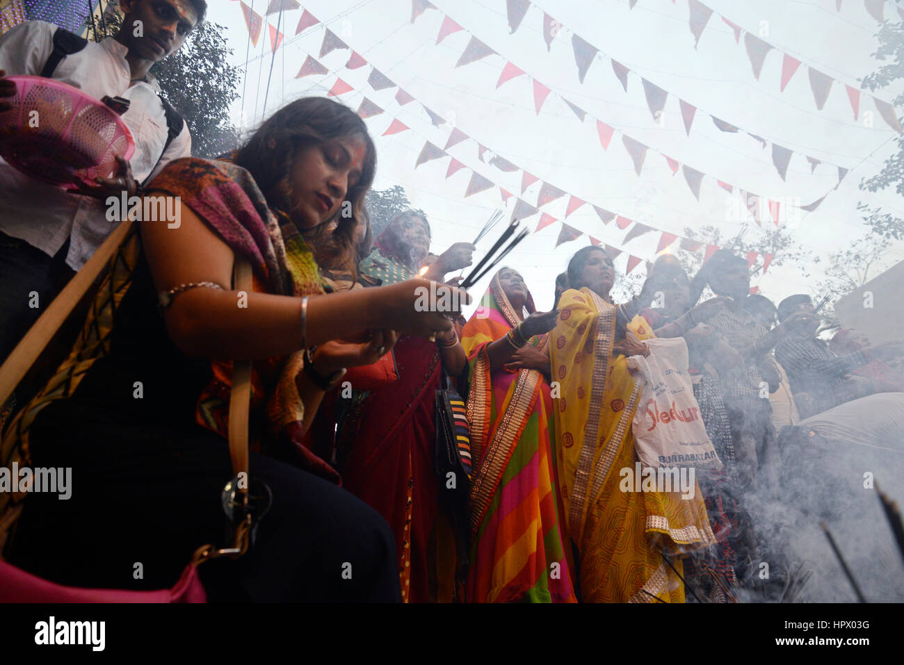 Indian Hindu devotee busy worships Lord Shiva on the occasion of Maha ...