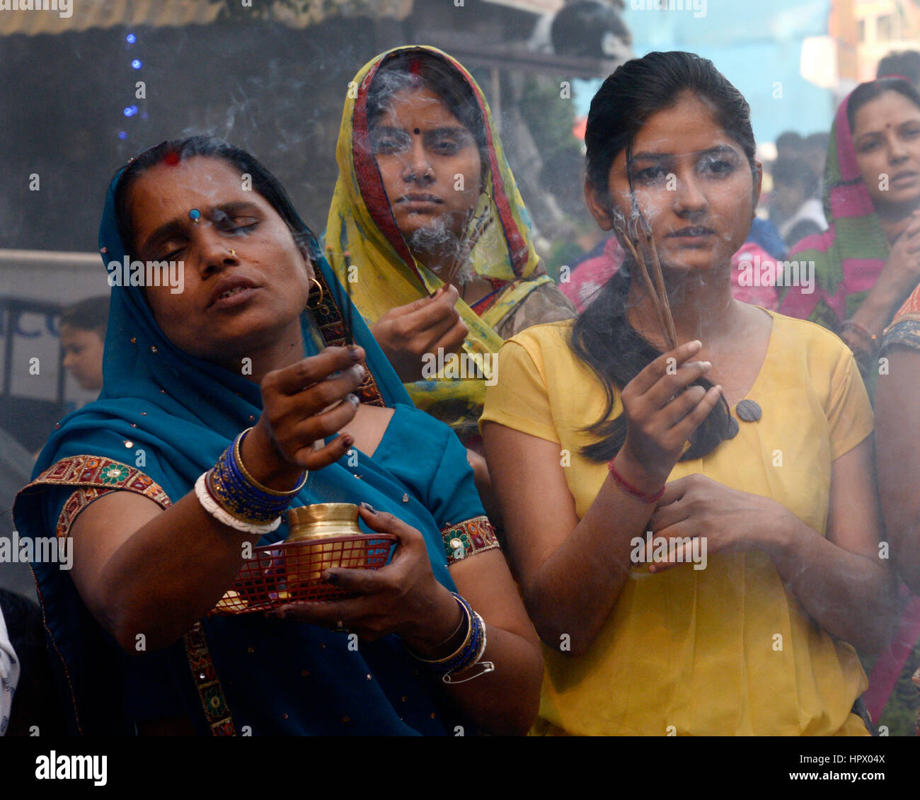 Indian Hindu devotee busy worships Lord Shiva on the occasion of Maha ...