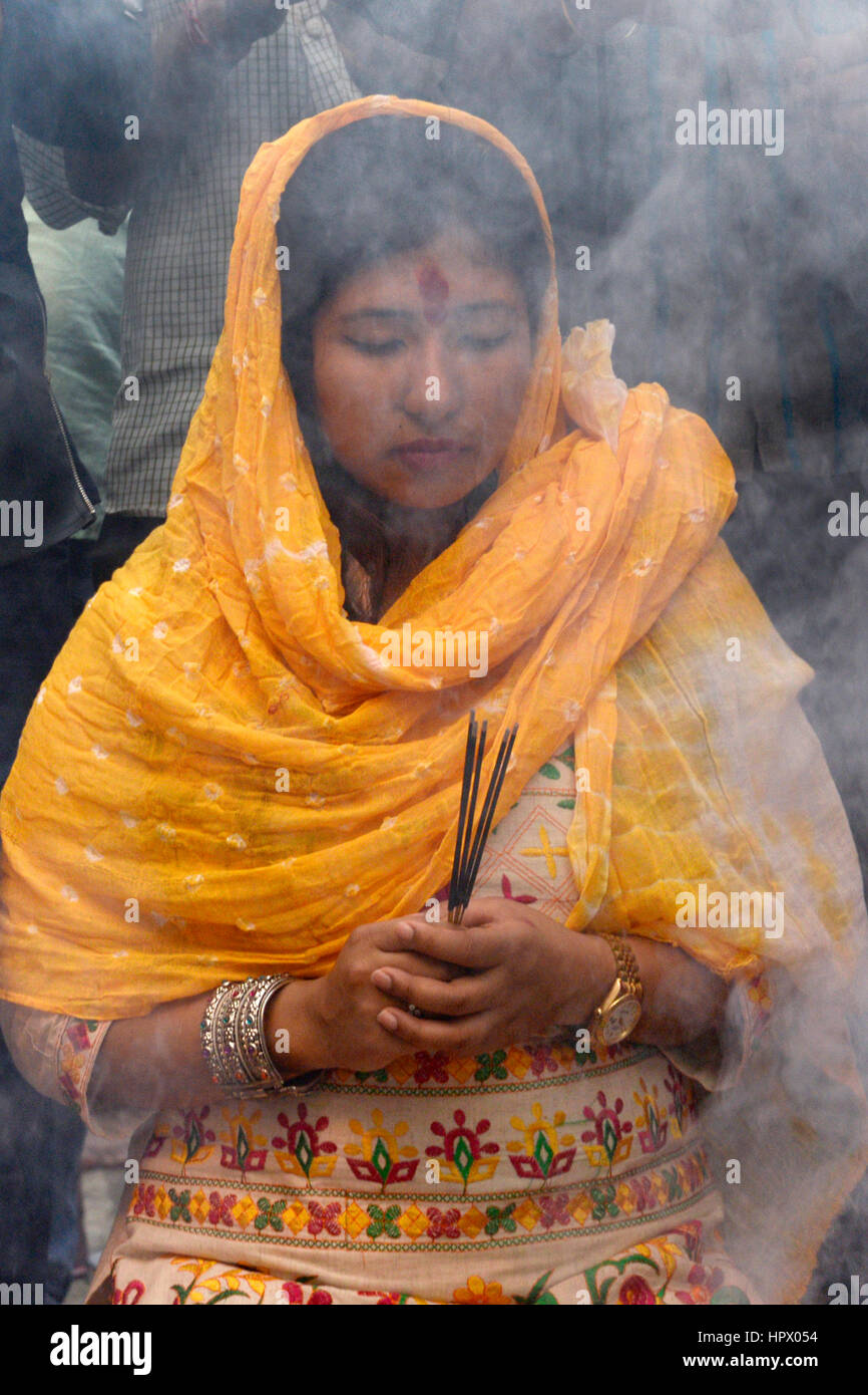 Indian Hindu devotee busy worships Lord Shiva on the occasion of Maha ...