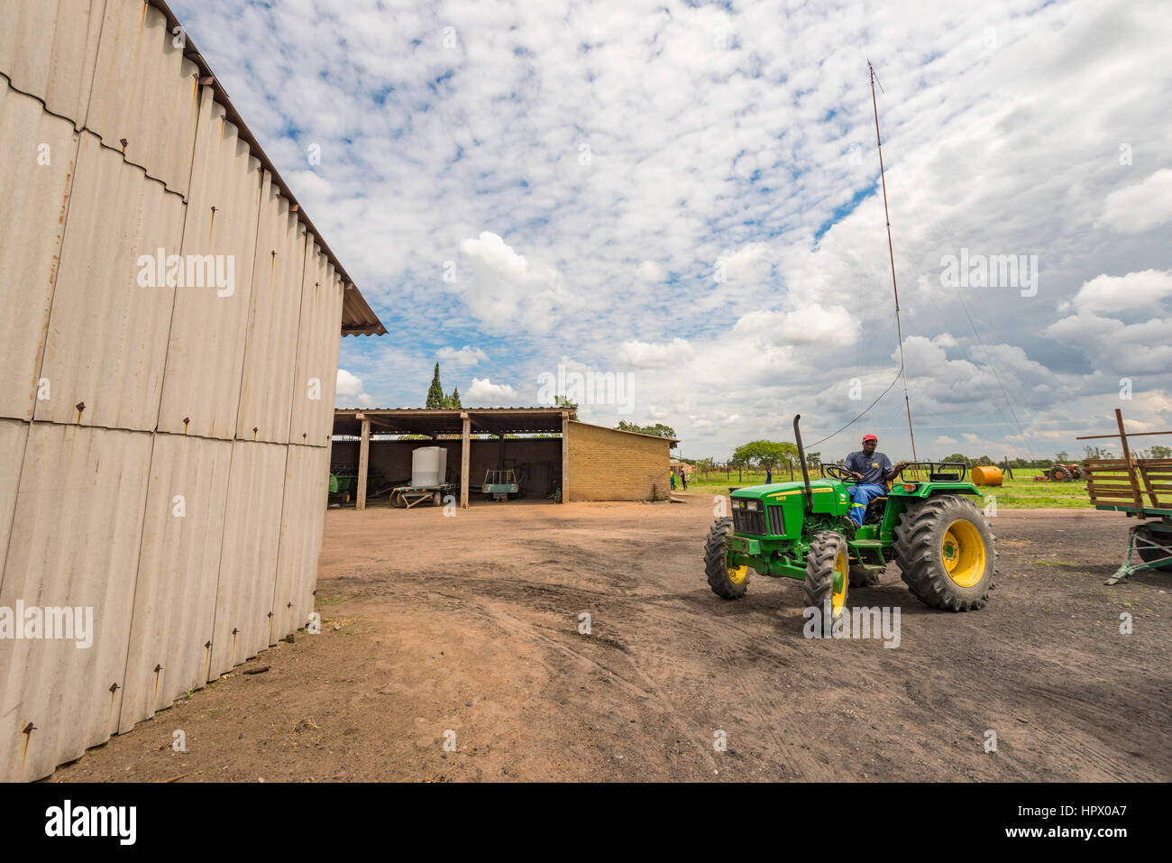 A farm tractor seen in Zimbabwe Stock Photo - Alamy