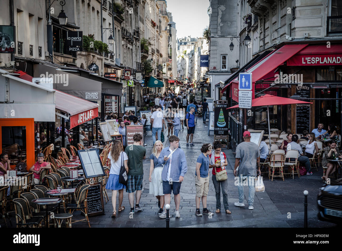 Rue Montorgueil And Paris And France High Resolution Stock Photography ...