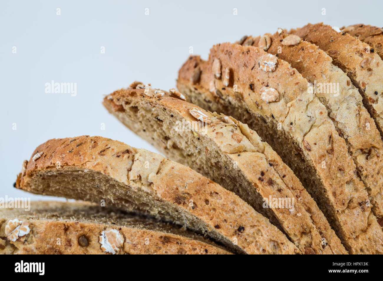 Sliced Multi Grain Bread closeup Stock Photo - Alamy