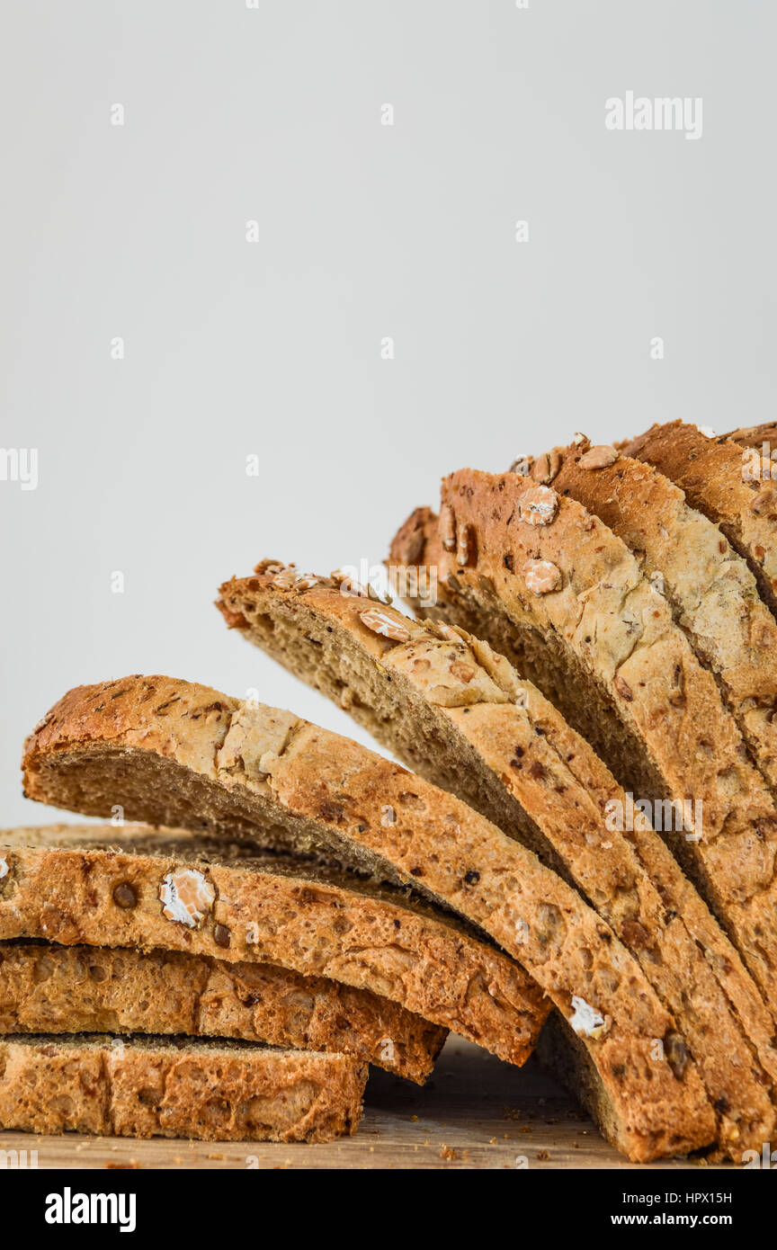 Sliced Multi Grain Bread closeup Stock Photo - Alamy
