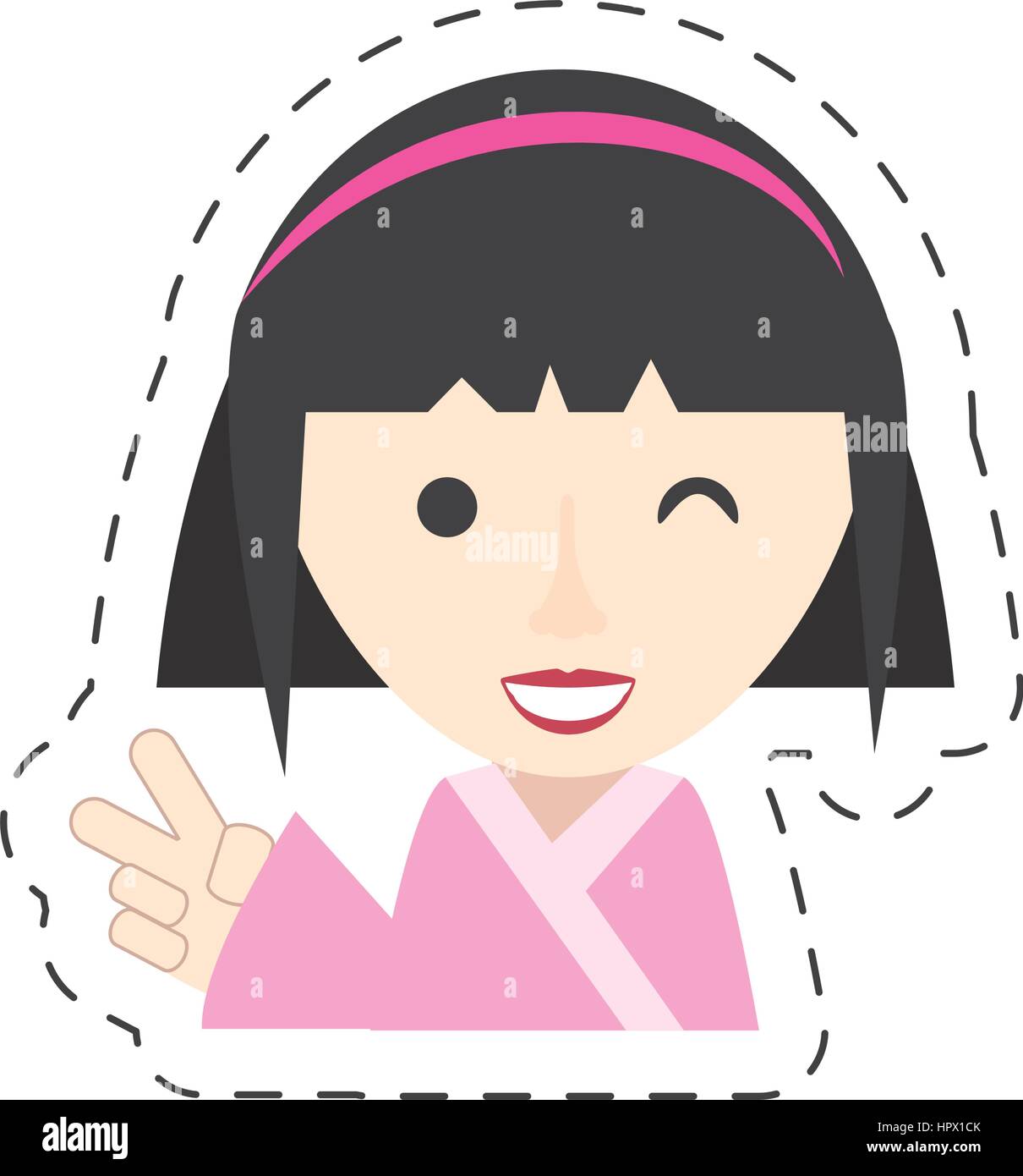 Japanese model pretty Stock Vector Images - Alamy