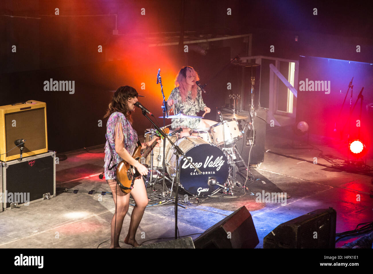 Deap Vally Performing Live In Liverpool September 2016 Stock Photo - Alamy