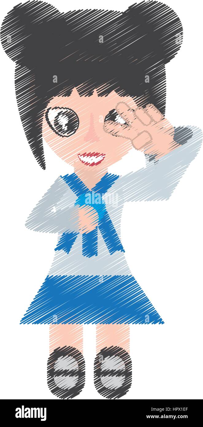 Drawing japanese girl student uniform hi-res stock photography and ...
