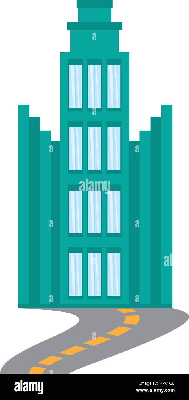 Building front and empty road Stock Vector Images - Alamy